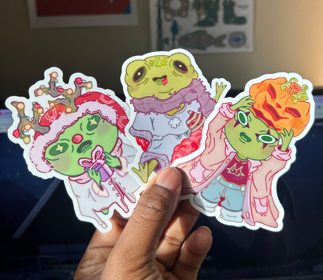 Creepy Frogs Sticker Set/weirdcore/clown Core//kidcore/grungecore ...