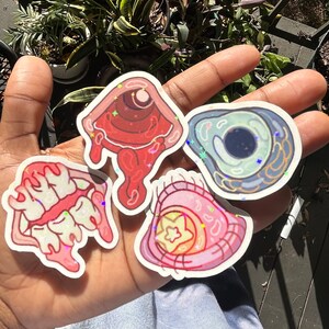 Creepy Cute Stickers, Moth Sticker, Weirdcore Stickers, Creepy Eye ...