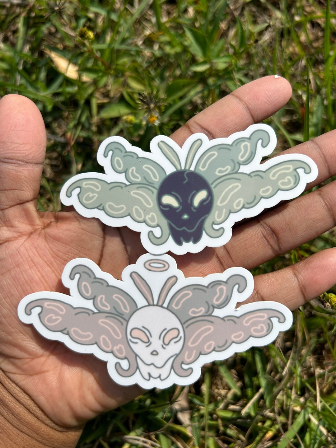 Skull Moths // Moth Stickers // Death Moth // Creepy Cute // Kidcore ...