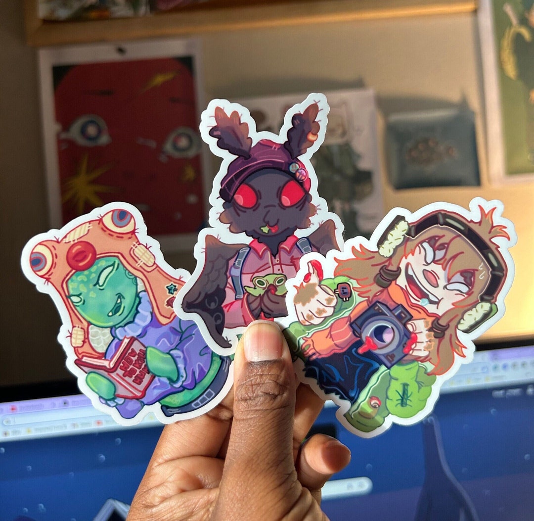 Creepy Cryptids Sticker Set/cryptid Stickers/ Cryptidcore/ Creepycute ...
