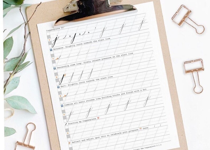 Copperplate Calligraphy Lowercase Practice Workbook: 36-page Traceable ...