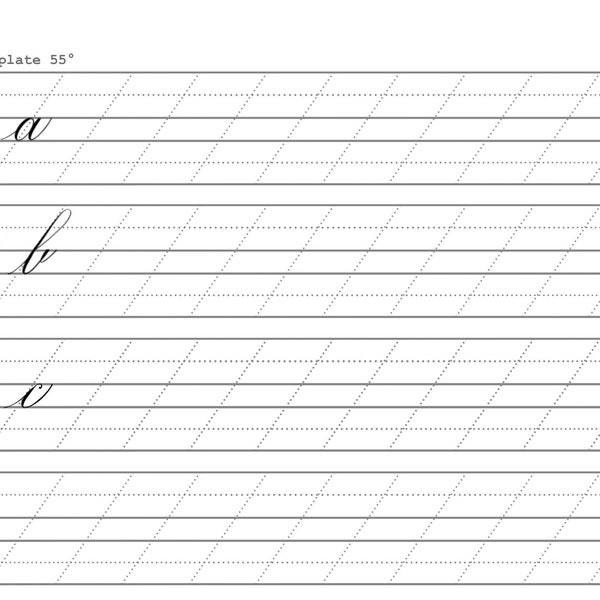 Copperplate Calligraphy Practice Sheets - Etsy