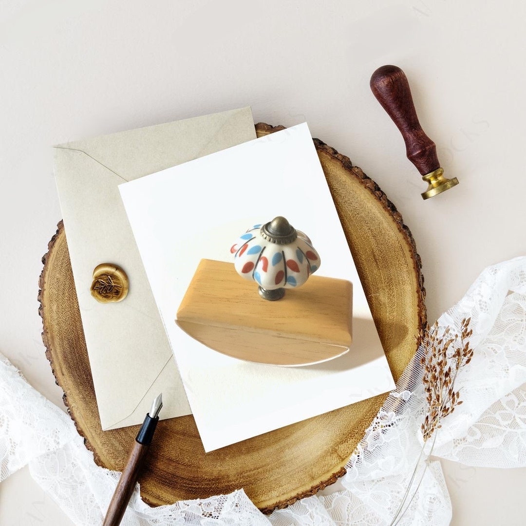 Handmade Ink Rocker Blotter: Ceramic Handle, Wood Base - Etsy