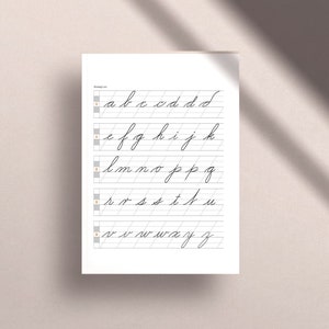 Digital Cursive Handwriting Practice Worksheet Printable PDF | US ...