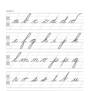 Digital Cursive Handwriting Practice Worksheet Printable PDF | US ...