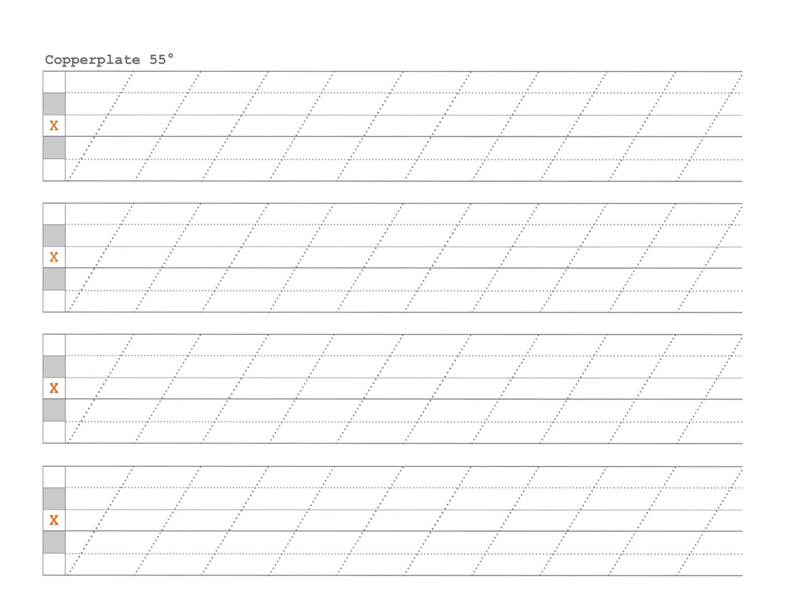 Copperplate Calligraphy Practice Worksheet With Lowercase 'a' Tutorial ...