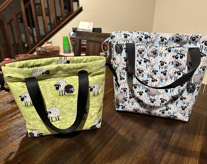 Knitting or Crochet Sheep Project Pouch/tote - Etsy