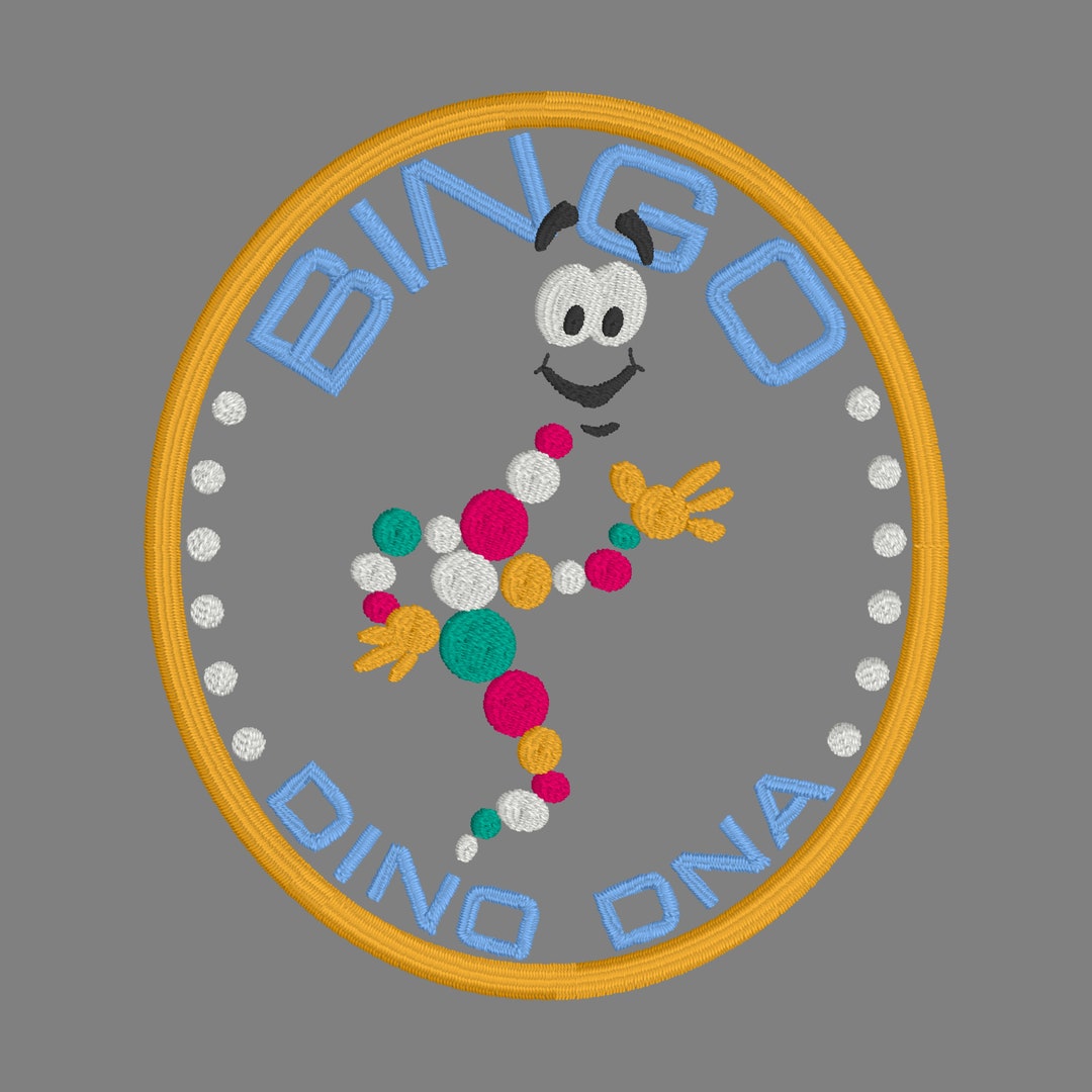 Jurassic Park Mr. DNA Patch Digital Design for Embroidery - Instant ...