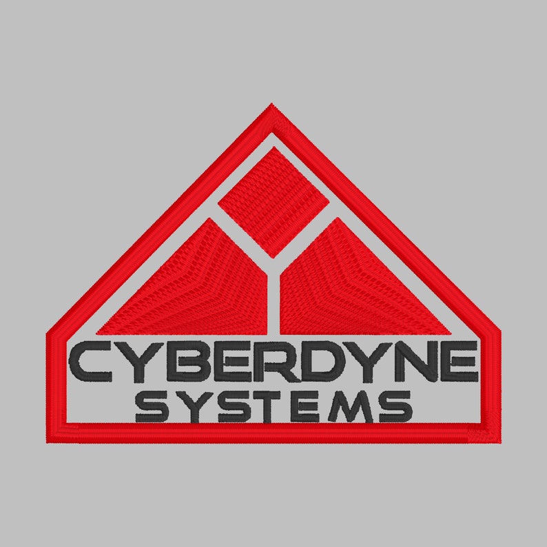 Terminator Cyberdyne Systems Patch Digital Design for Embroidery ...