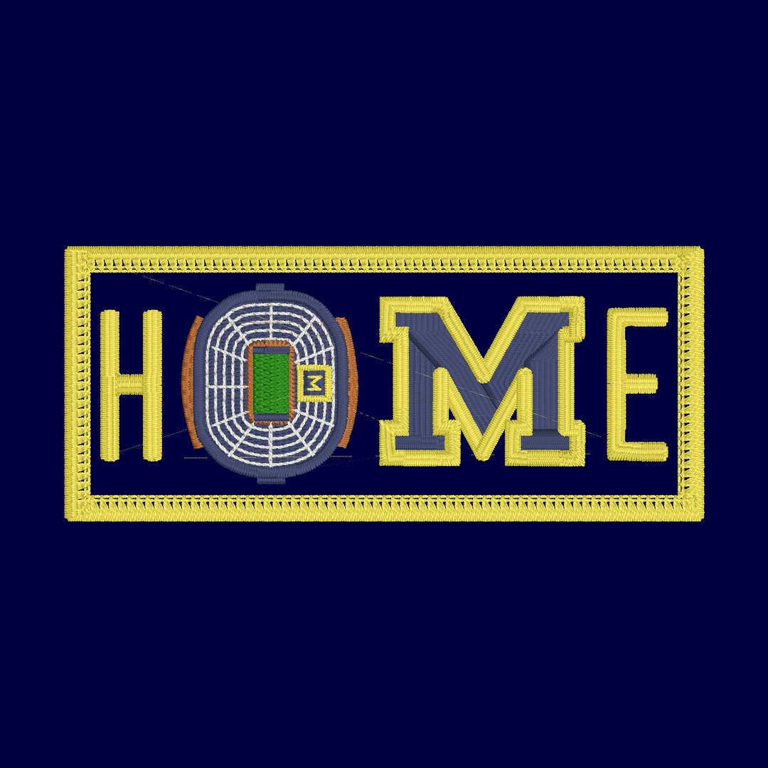 Michigan Stadium & Block M "home" Embroidered Patch - Etsy