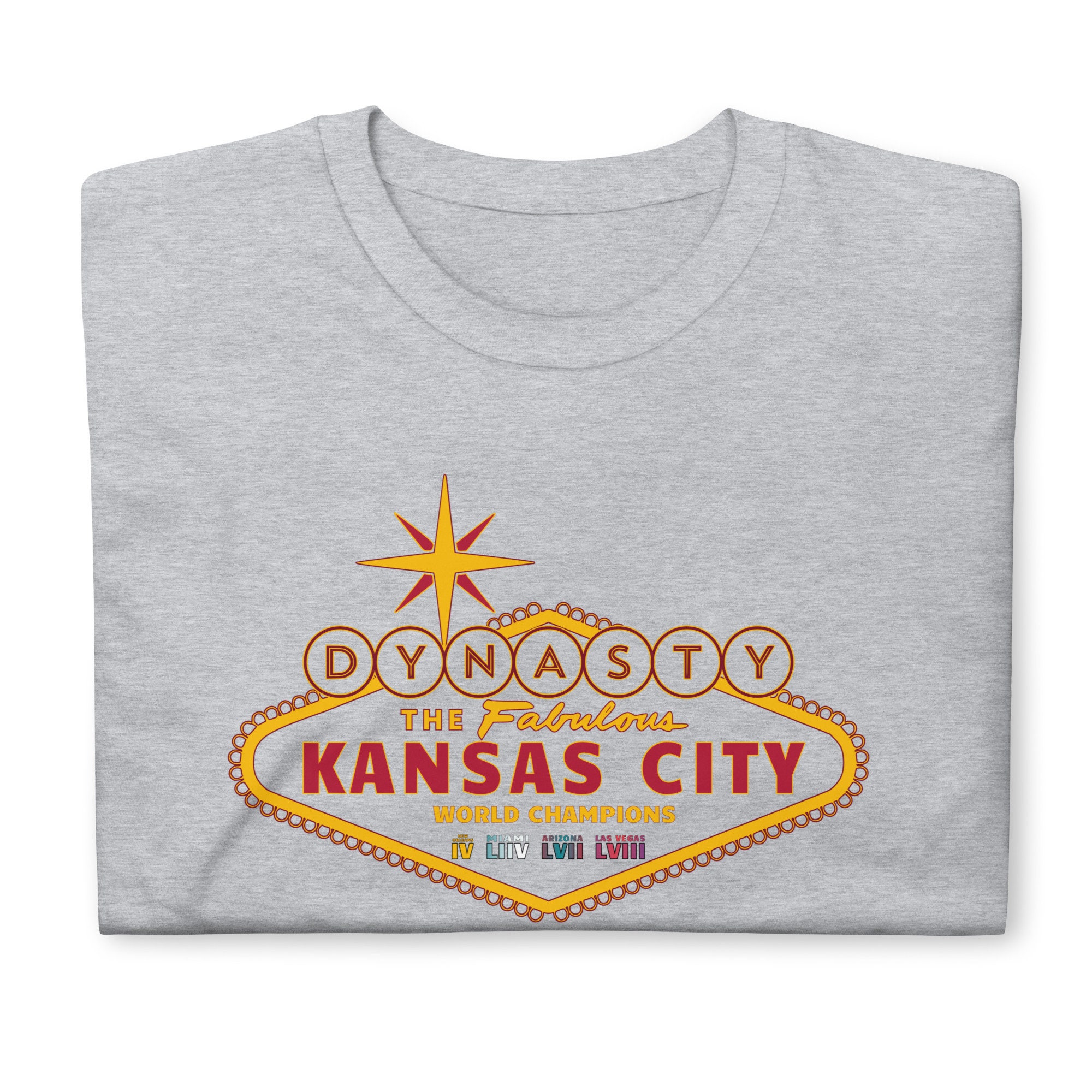 KC Dynasty T-shirt Las Vegas Sign Red Kingdom Chiefs' Kingdom Kansas ...