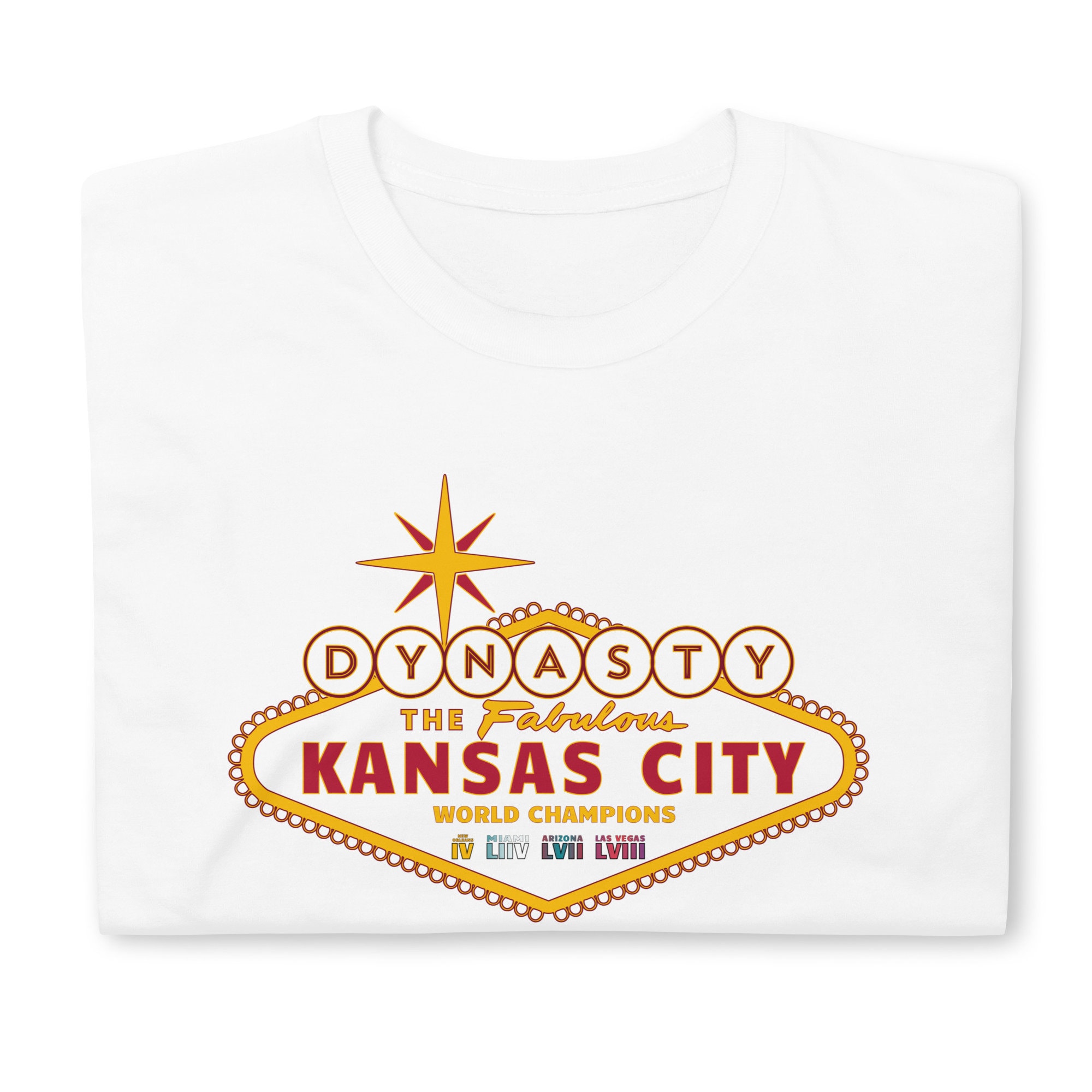 KC Dynasty T-shirt Las Vegas Sign Red Kingdom Chiefs' Kingdom Kansas ...