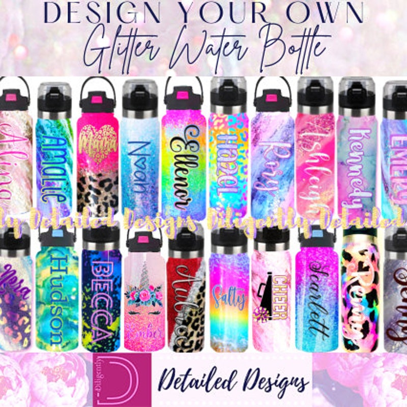 Glitter Water Bottle - Etsy