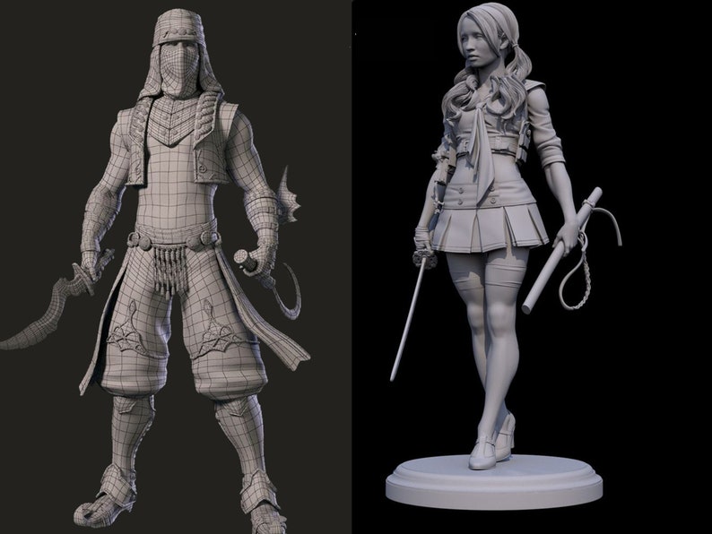 Custom 3D Model for 3D Printing Character Sculpting for Game - Etsy