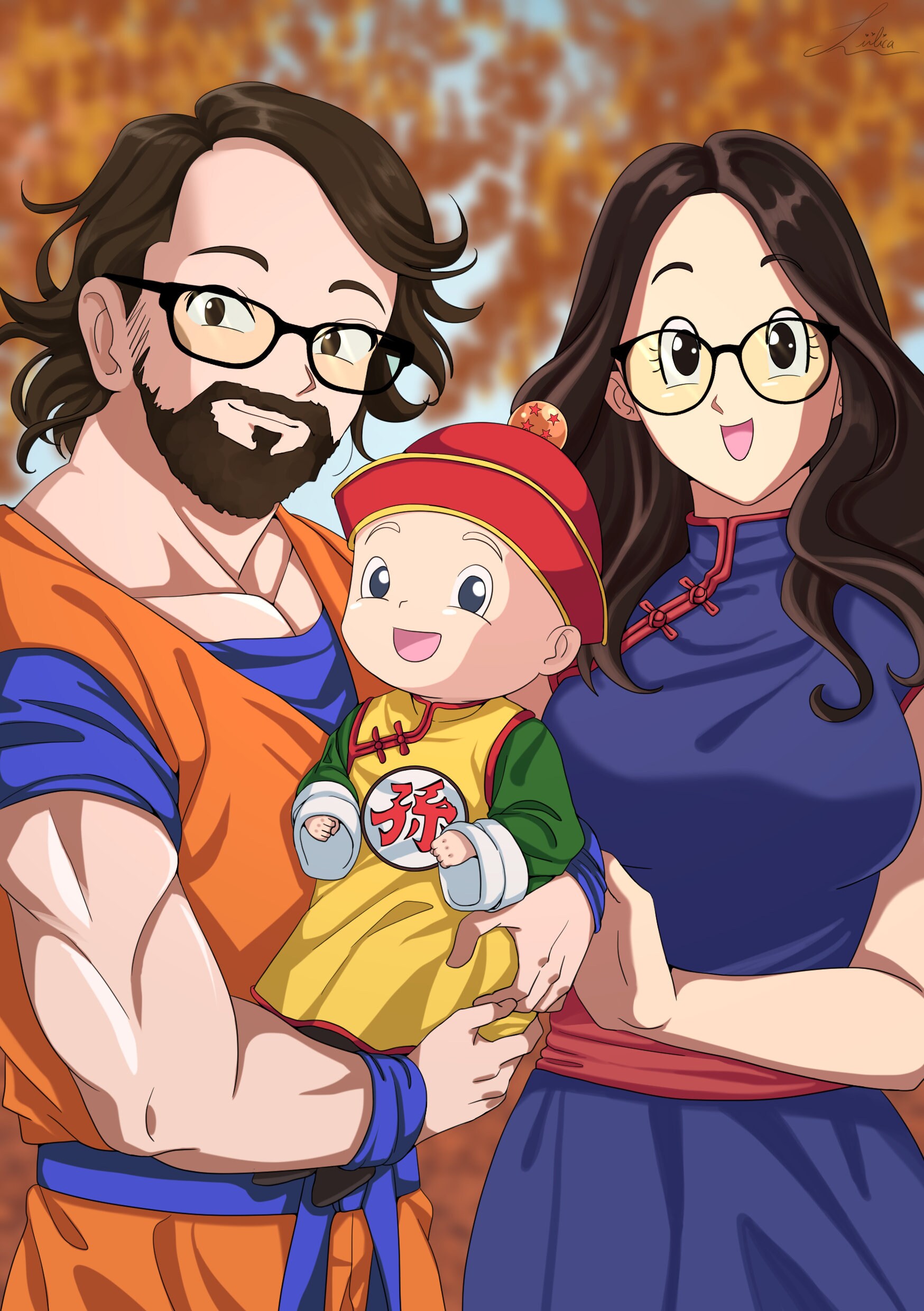 Newcustom Anime Portrait Couple Anime Portrait Family | Etsy