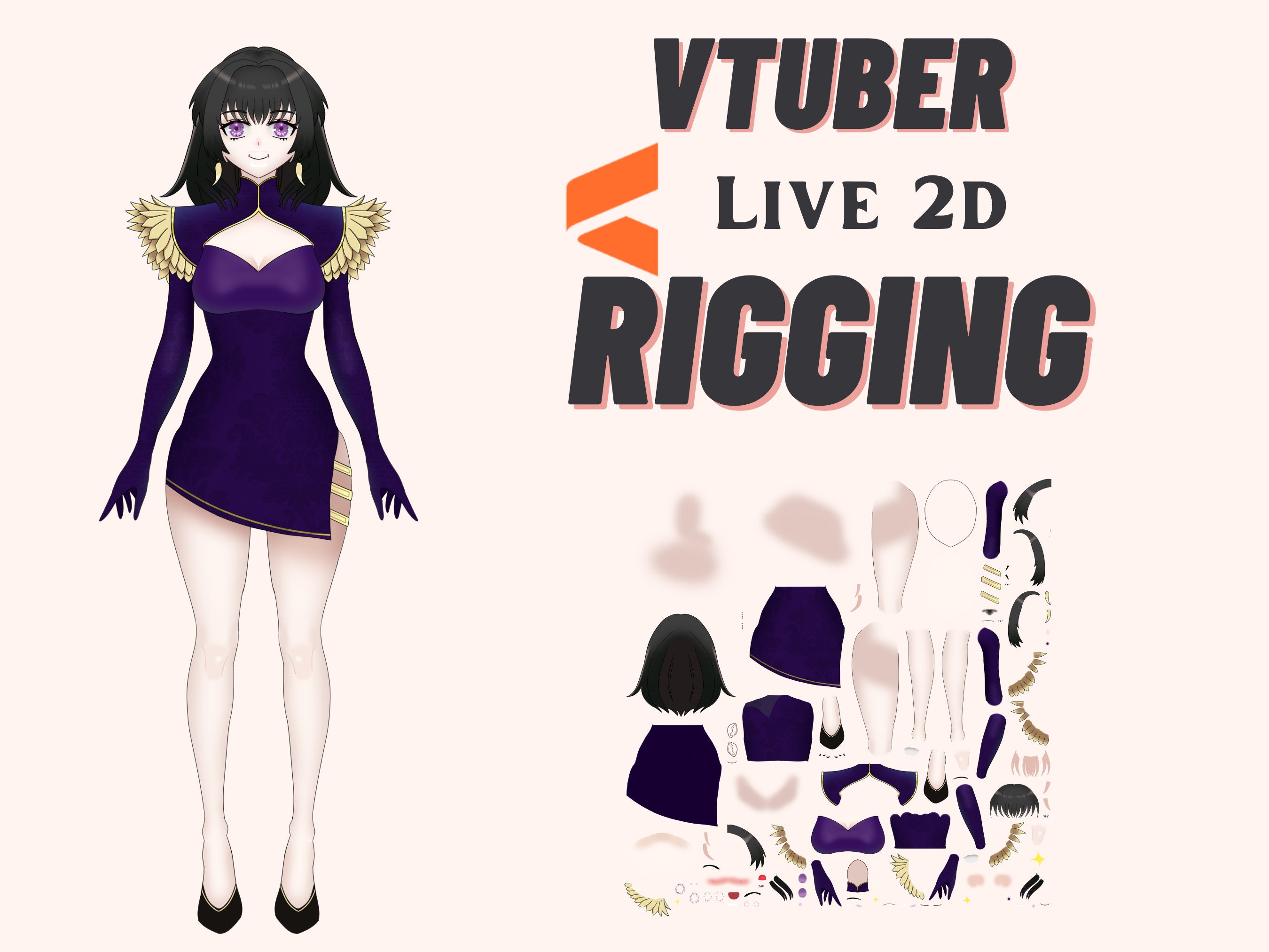 VTUBER RIGGING COMMISSION Vtuber Model Live 2d Rigging Male - Etsy Canada