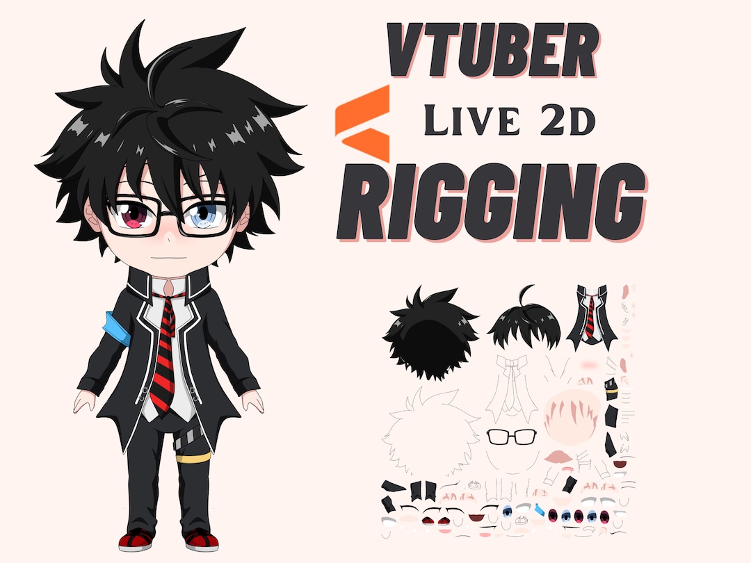 VTUBER RIGGING COMMISSION, Vtuber Model Live 2d Rigging, Male and ...