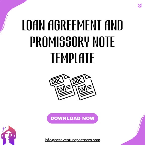 Promissory Note Template - Etsy