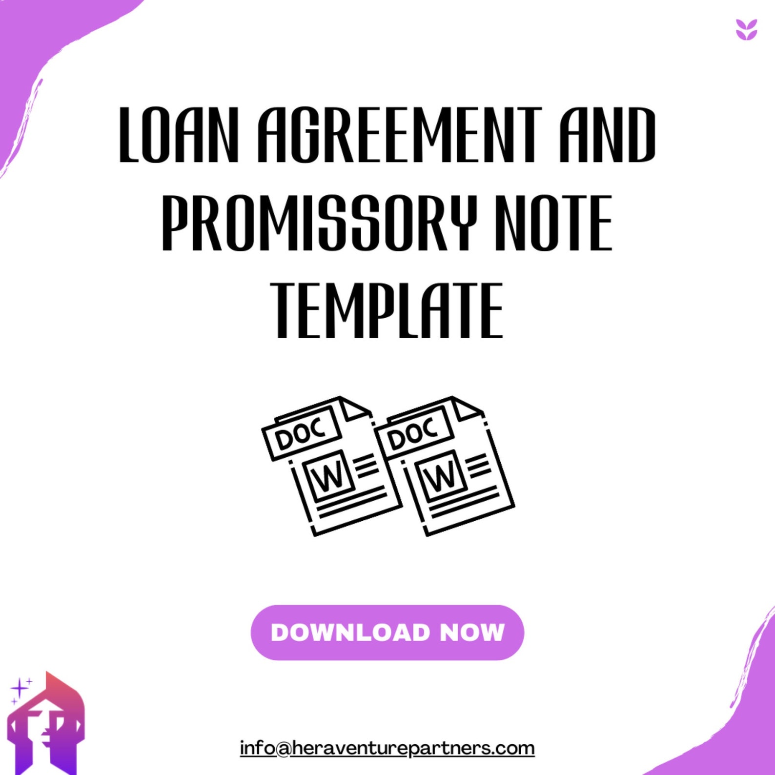 Loan Agreement and Promissory Note Template, Contracts for Small ...