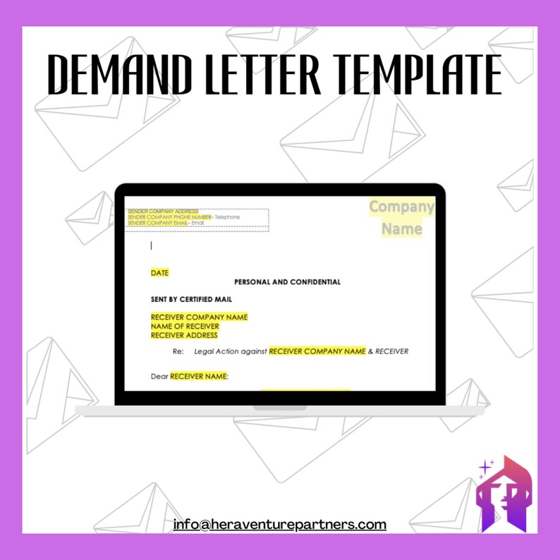 Demand Letter Template, Business Template, Small Business, Downloadable ...