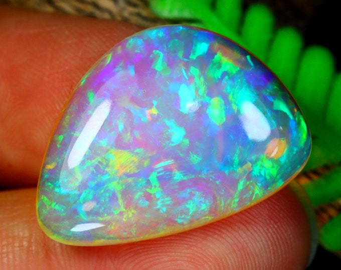 16.01ct Matrix Honeycomb Pattern Bright 5/5 Natural Ethiopian Welo Opal ...