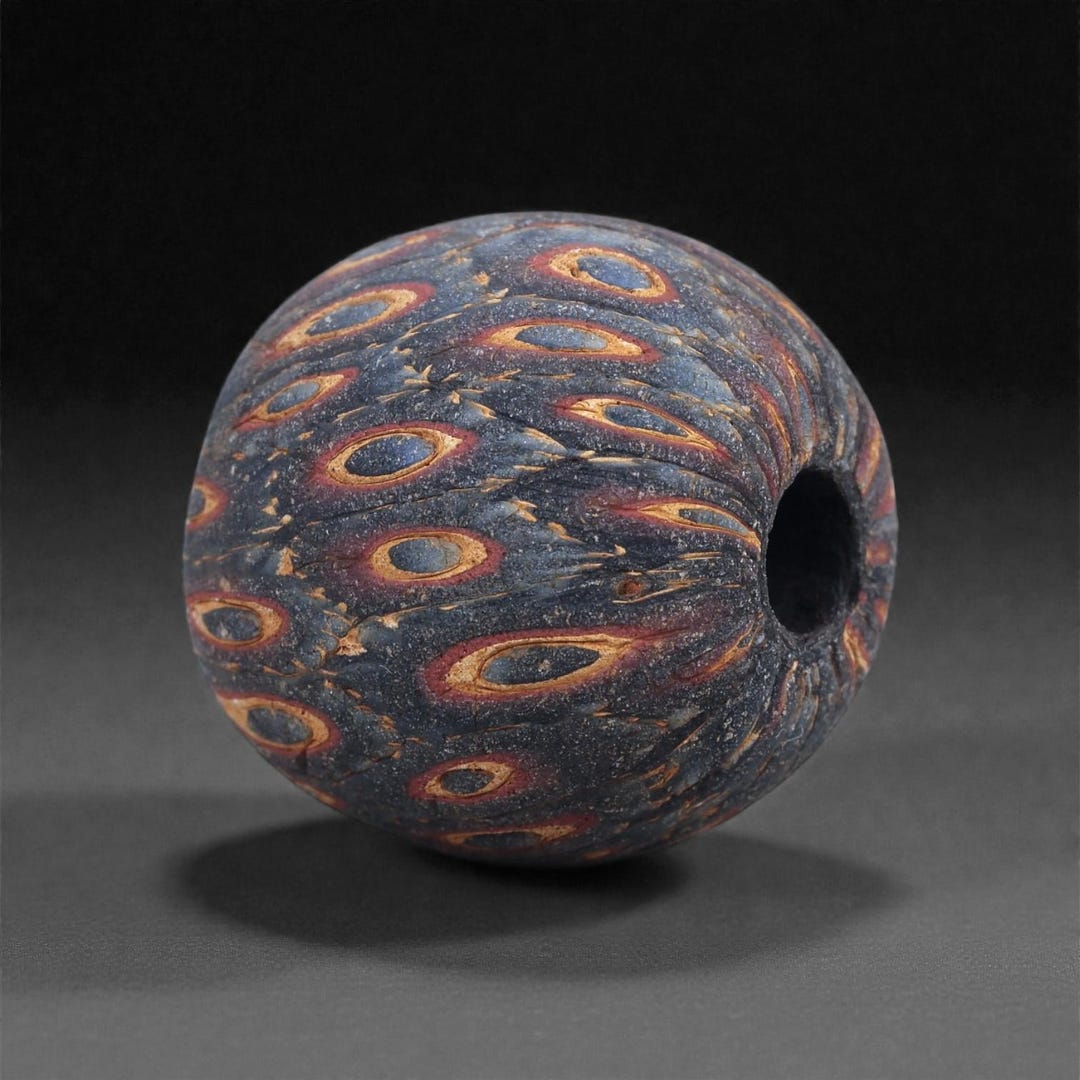 Ancient Glass Bead • Roman Eye-mosaic Barrel Form - Etsy