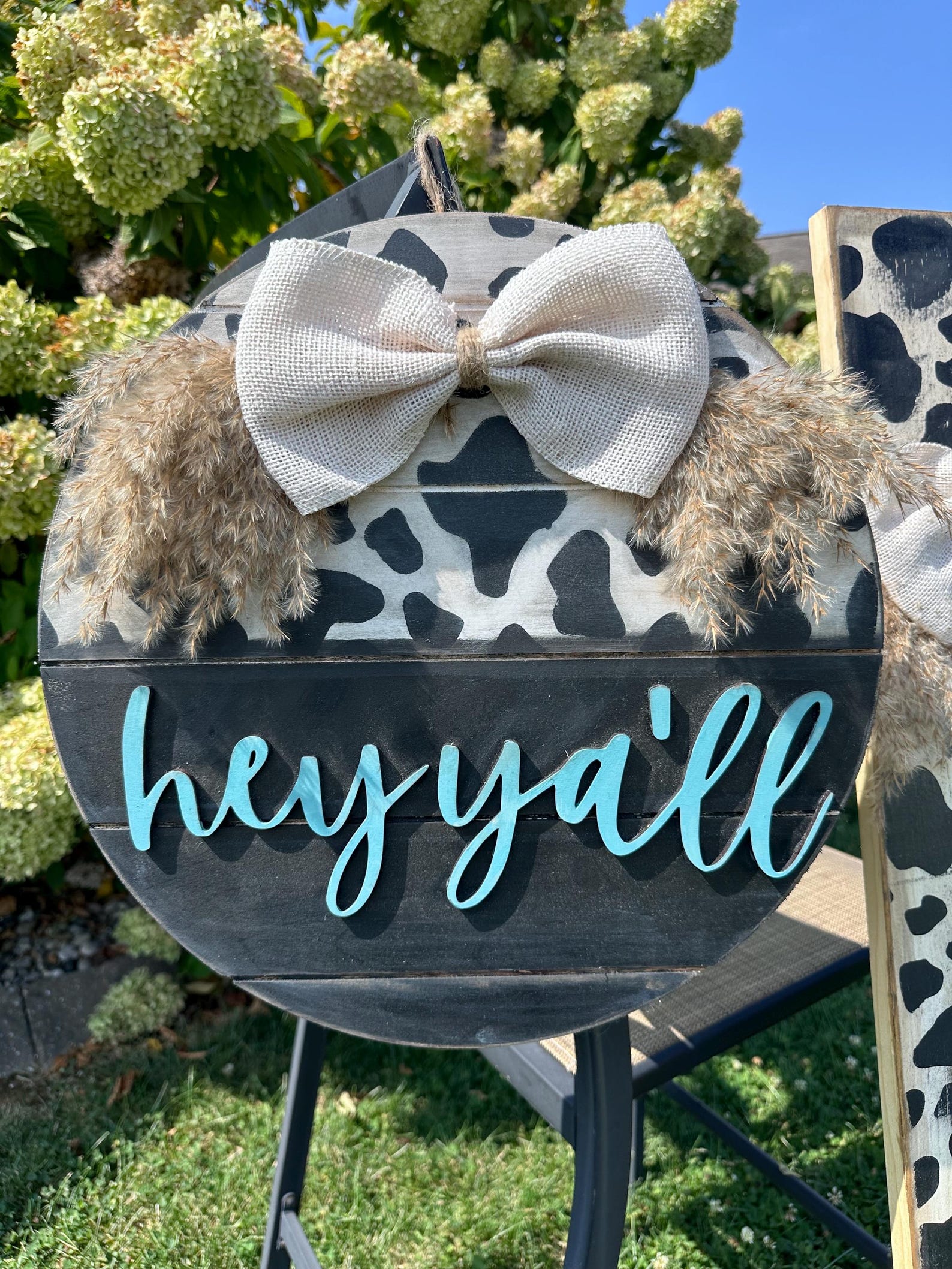 Cow Print Porch Set - Etsy
