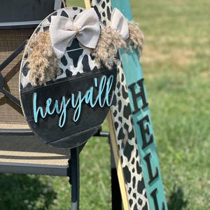 Cow Print Porch Set - Etsy