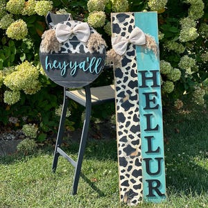 Cow Print Porch Set - Etsy