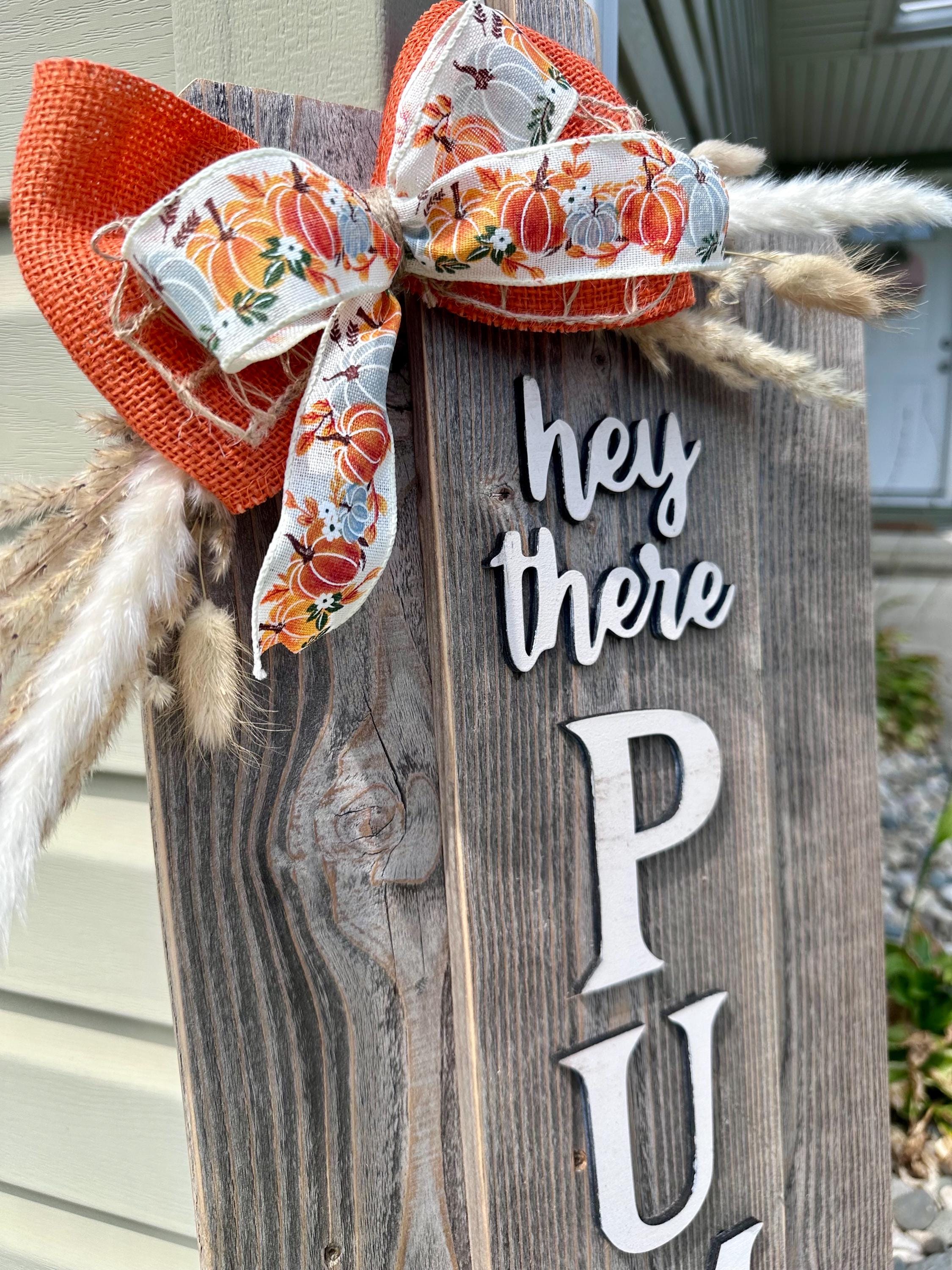 Fall Pumpkin Porch Leaner Decor - Etsy