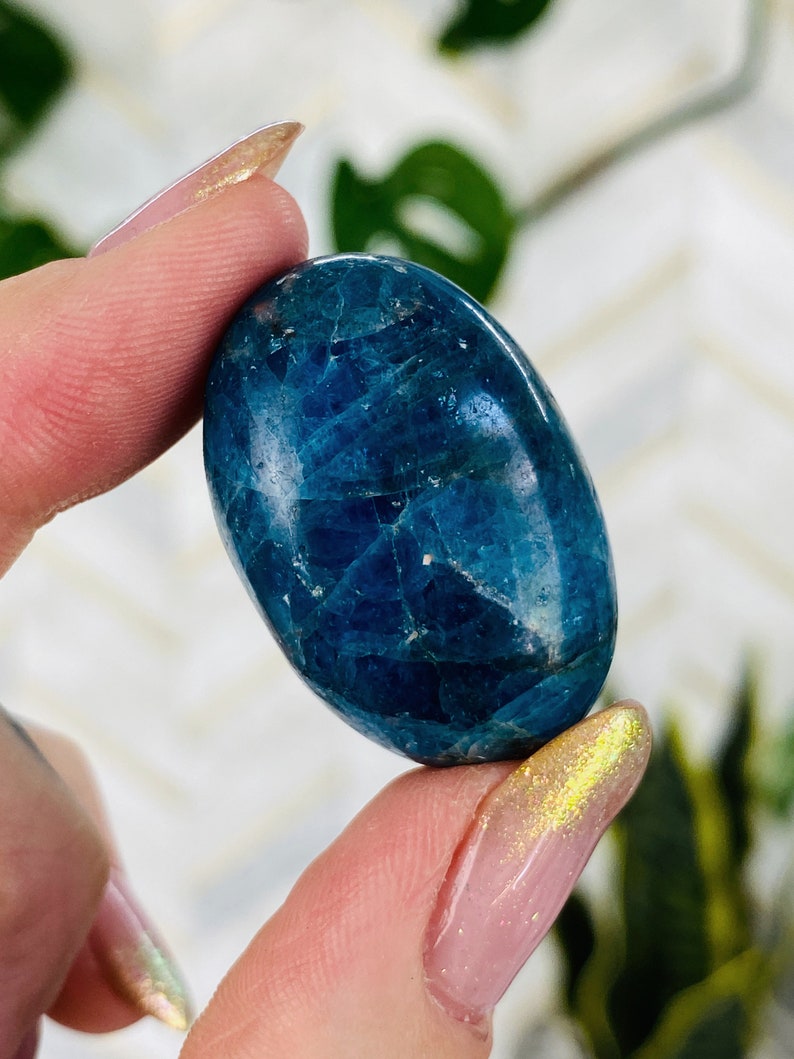 Blue Apatite Tumbled Stones//genuine Blue Apatite//crystal for - Etsy