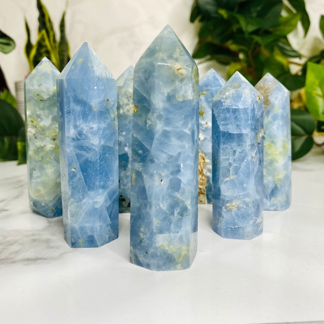 Celestite Crystal Towers/crystal Statement Pieces/large Crystal Towers ...