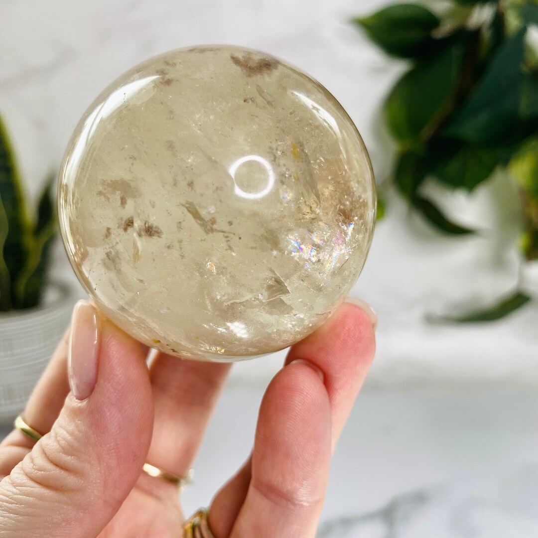Natural Citrine Sphere With Mica Inclusions/brazilian Citrine/crystals ...