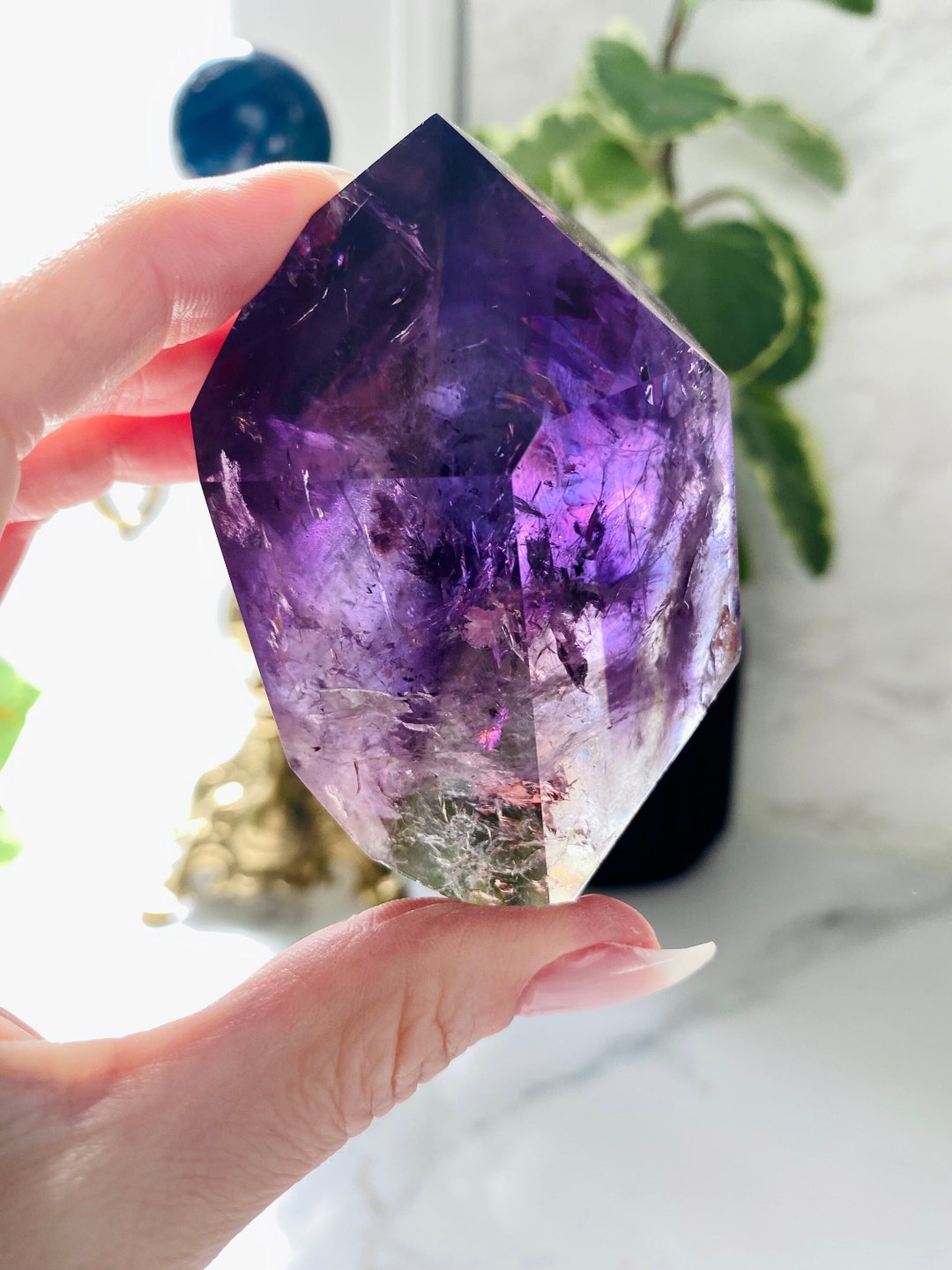 Large Gemmy Amethyst Free Form Crystal: Ethically Sourced, Brazil - Etsy