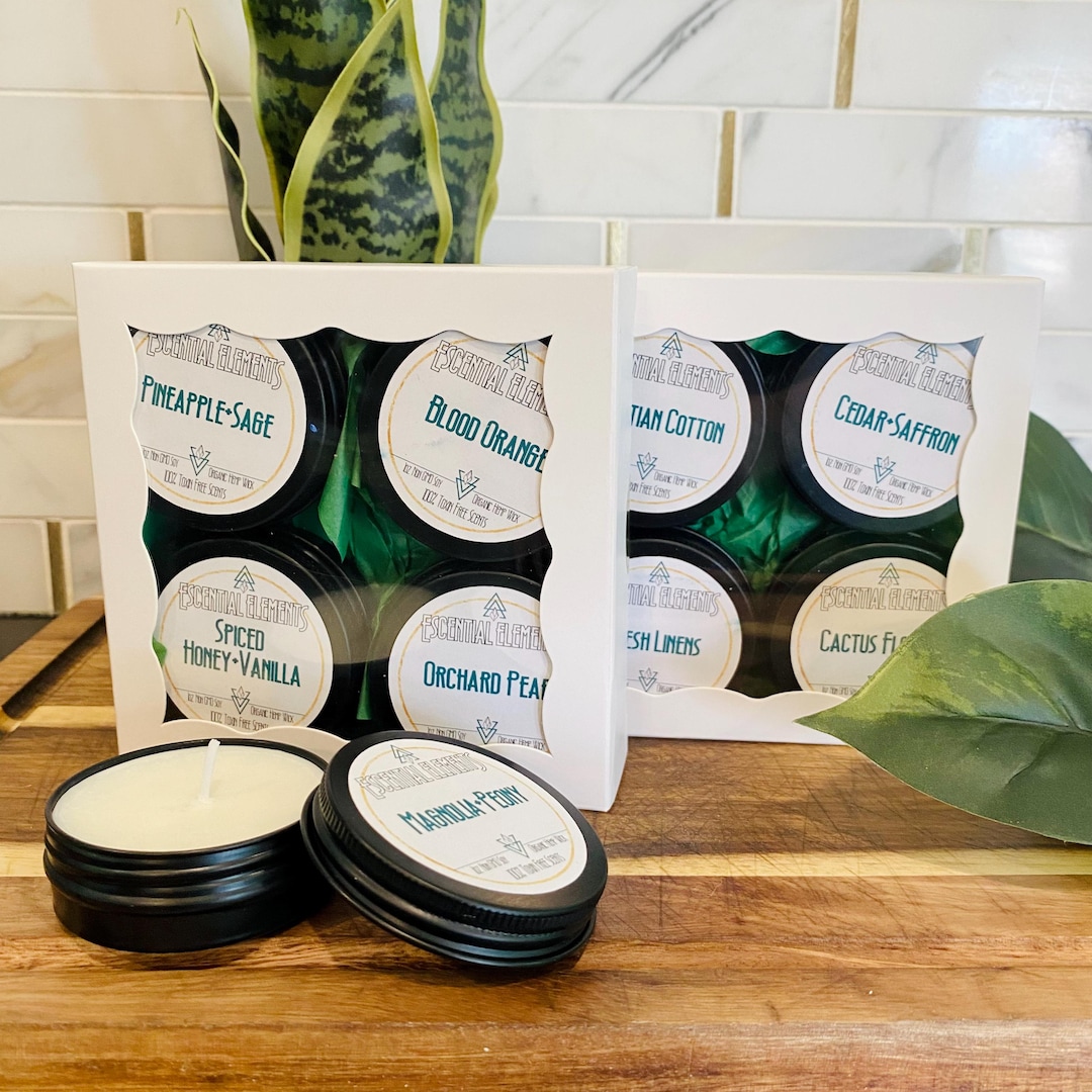 Mini Candle Scent Discovery Set: Non Toxic Soy Wax Sampler Gift Set ...