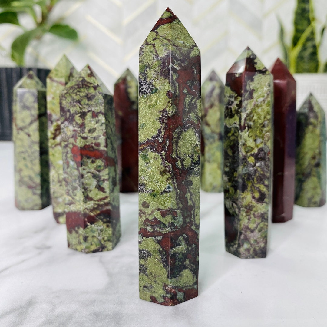 Dragon Bloodstone Crystal Towers, Genuine Bloodstone, Genuine Crystal ...