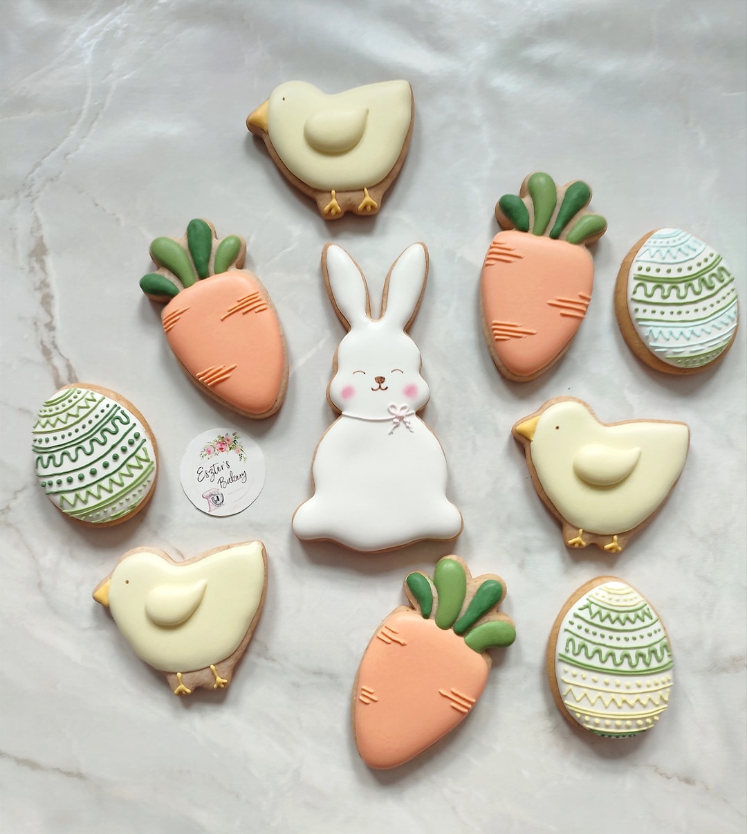 Easter Bunny, Biscuit, Cookie, Egg, Carrot, Chick, Personalised, Royal ...