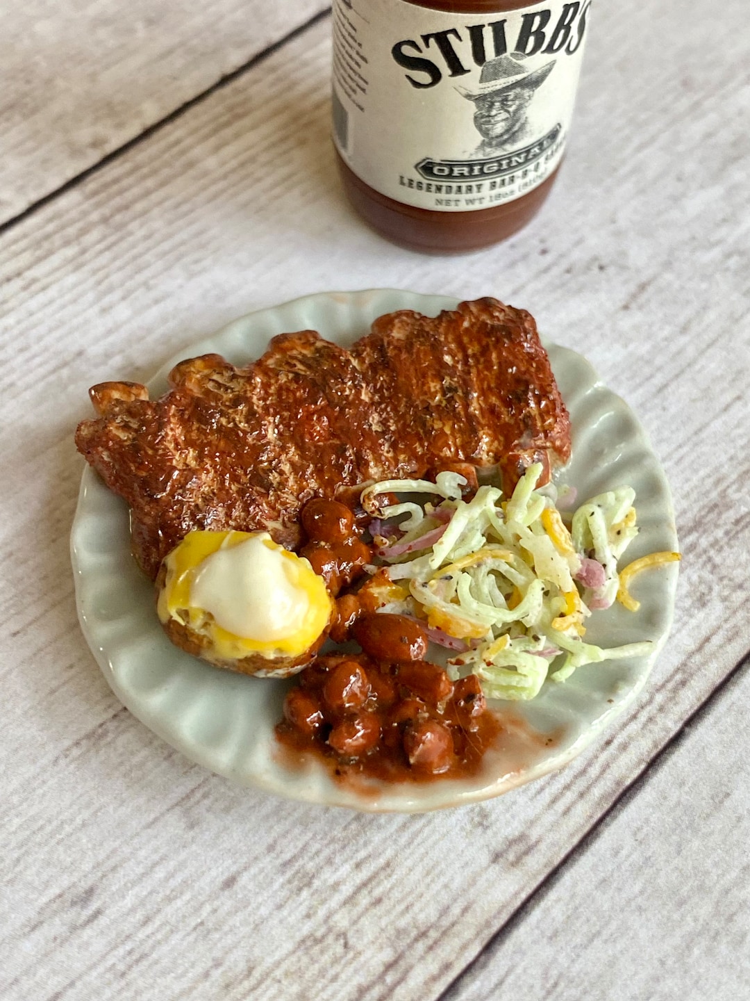 BBQ Ribs/miniature Food/dollhouse Food - Etsy