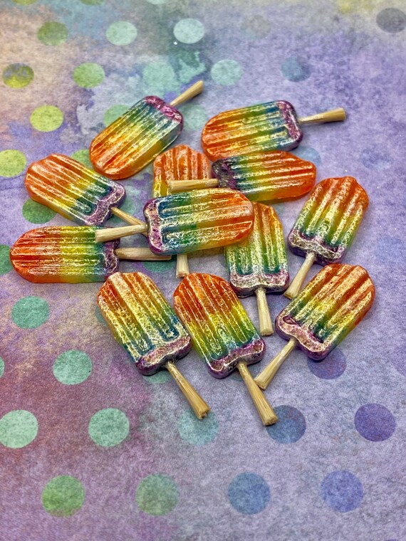 Mini Popsicles/miniature Food/dollhouse Food/nail Charms - Etsy