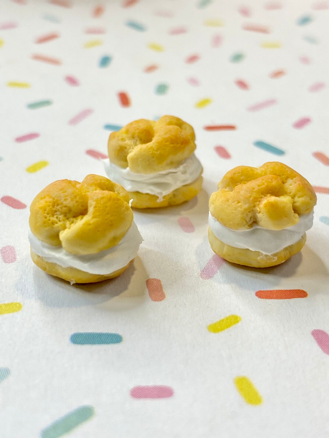 Cream Puffs/miniature Food/dollhouse Food - Etsy