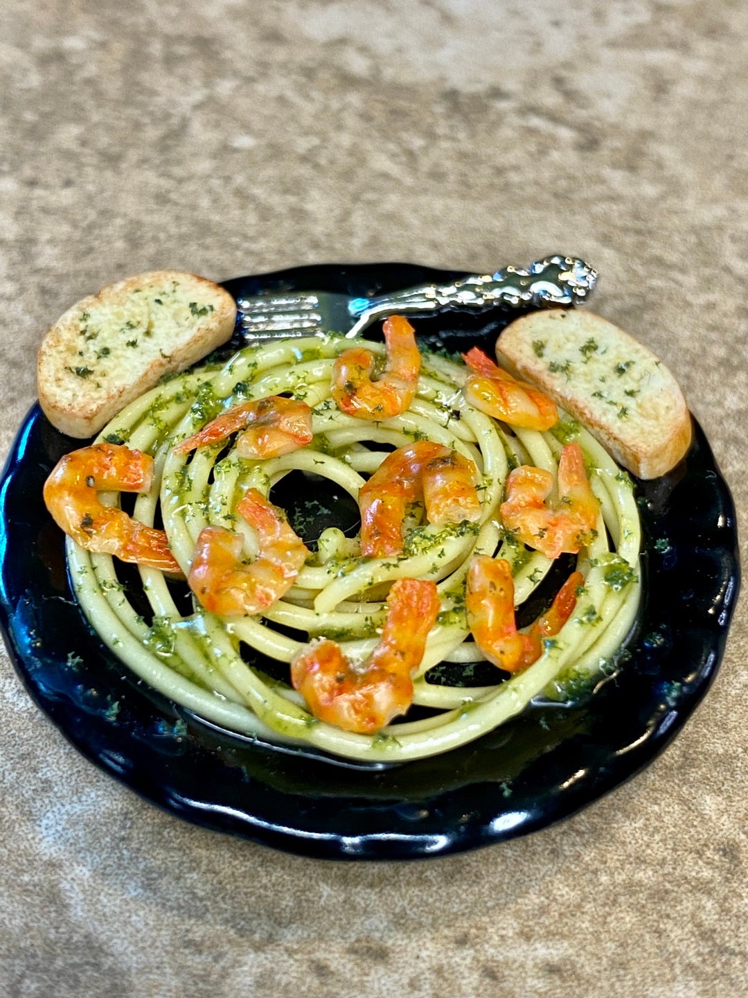 Creamy Pesto Pasta With Garlic Butter Shrimp Magnet/mini Food/food ...