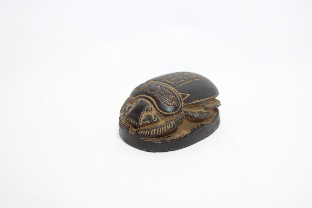 Scarab Beetle Winged Egyptian Statue – Ancient Figurine, Good Luck ...