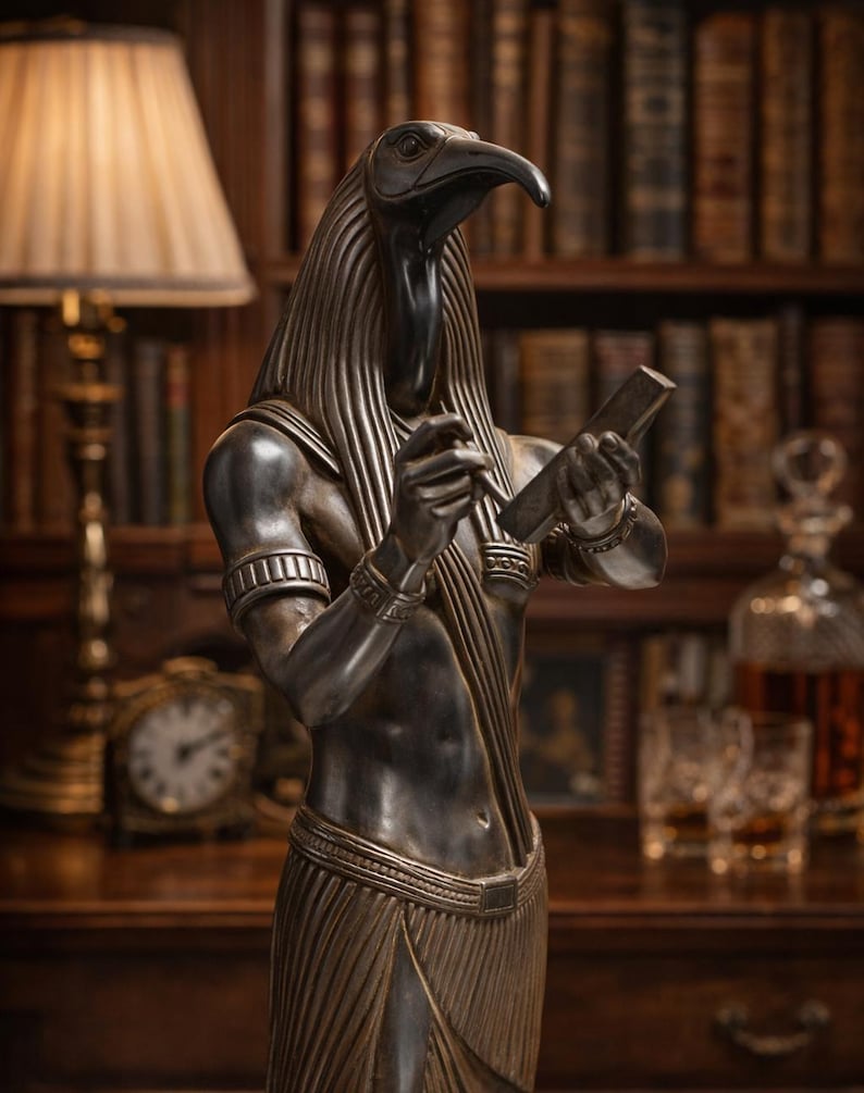 Ancient Egyptian Thoth Statue – Moon God of Wisdom & Writing ...