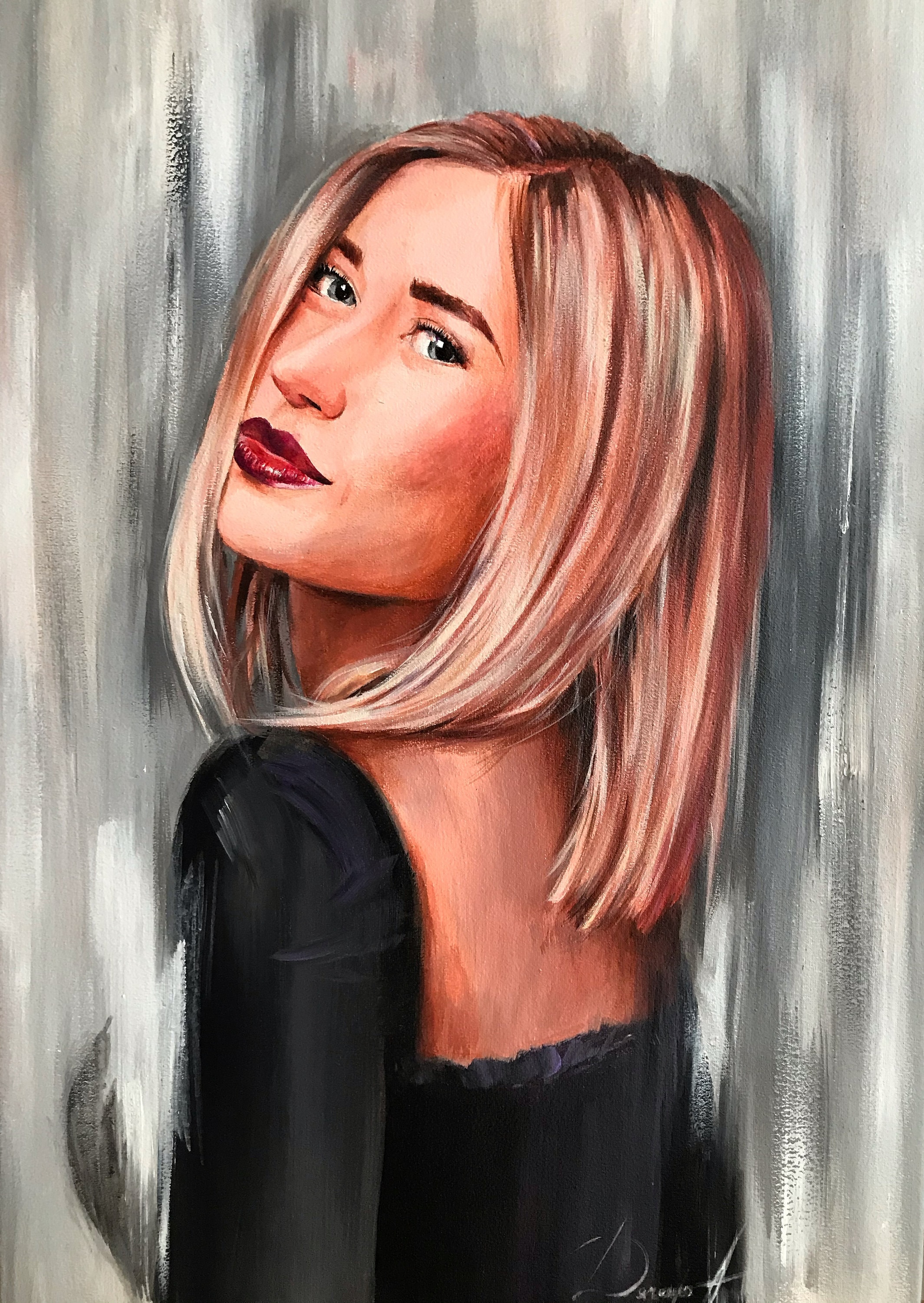 Acrylic Portrait Paintings