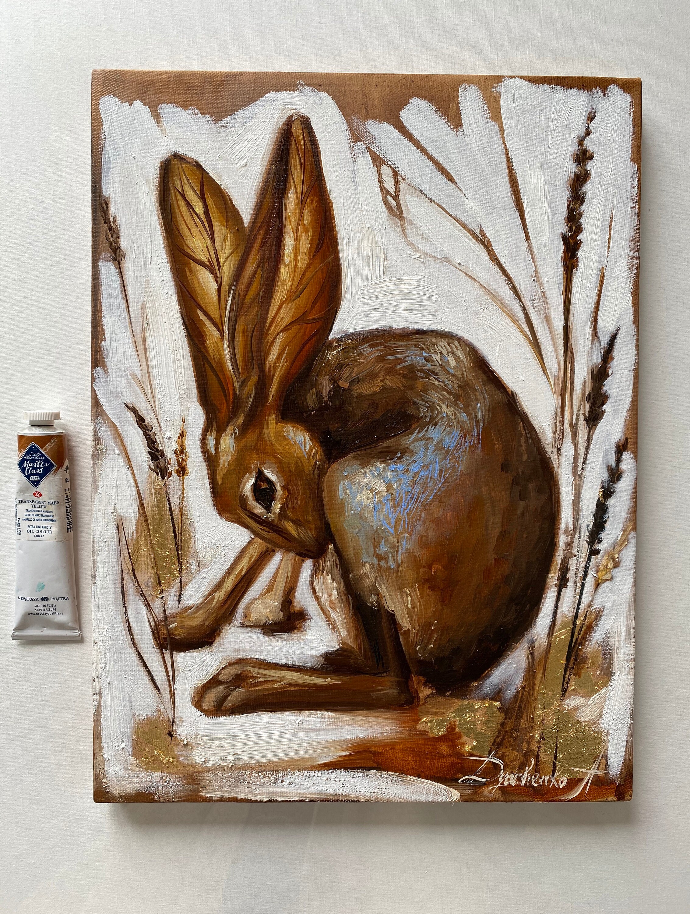 Bunny Original Painting Rabbit Painting Rabbit Art Bunny - Etsy