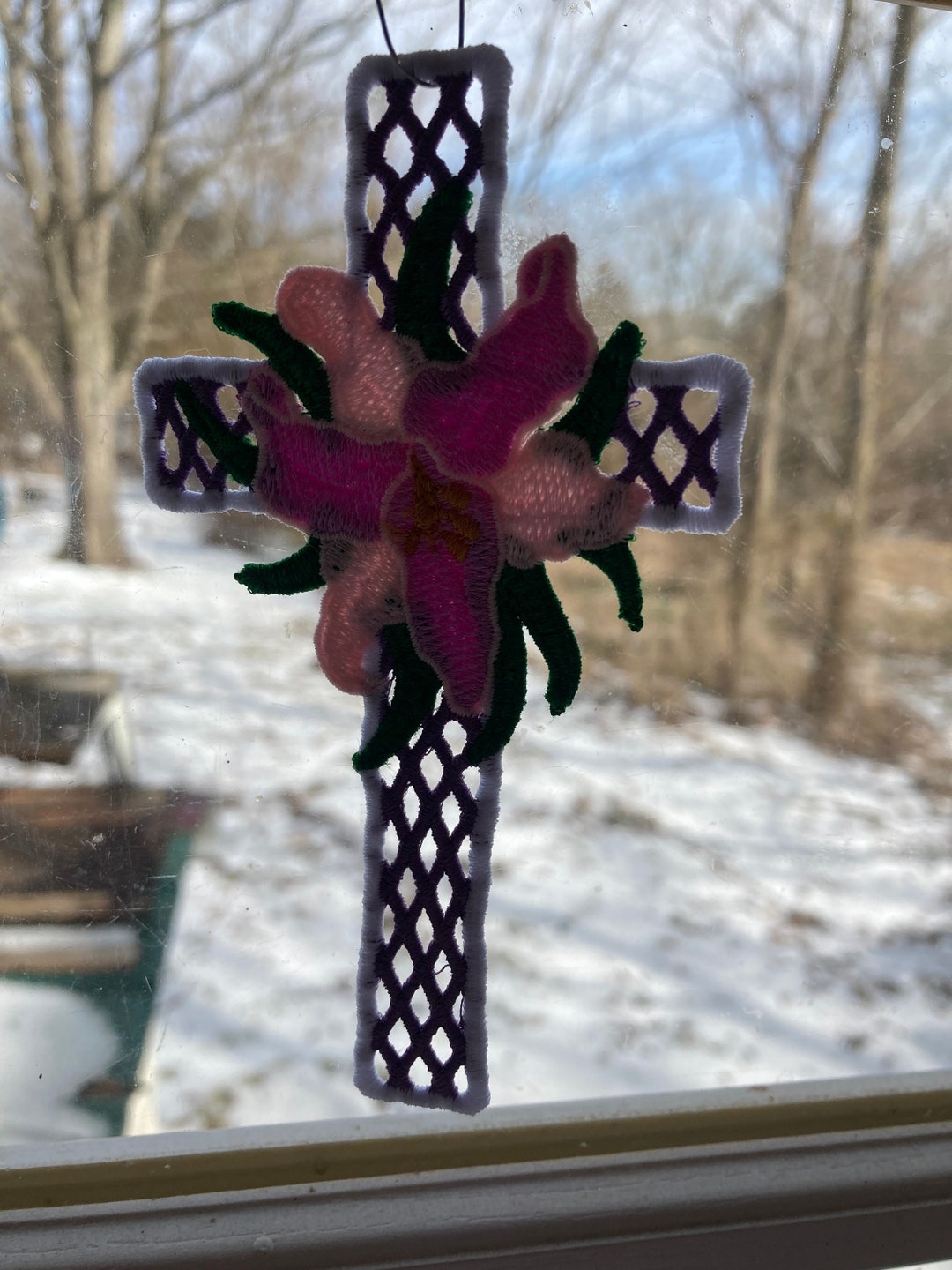 The Lily Cross - Etsy