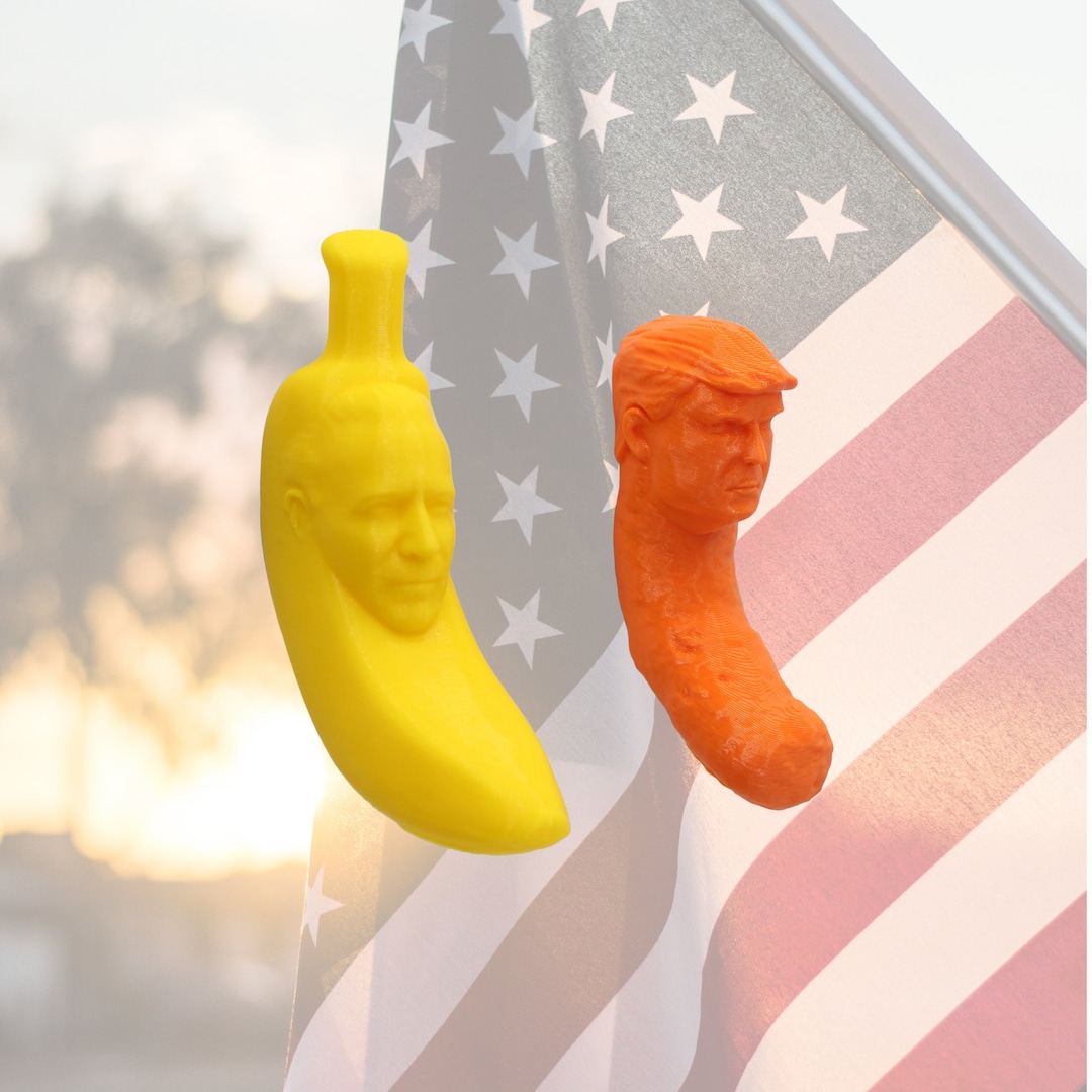 Hilarious 3D Printed Fridge Magnet Set: Joe Biden banana Joe & Donald ...
