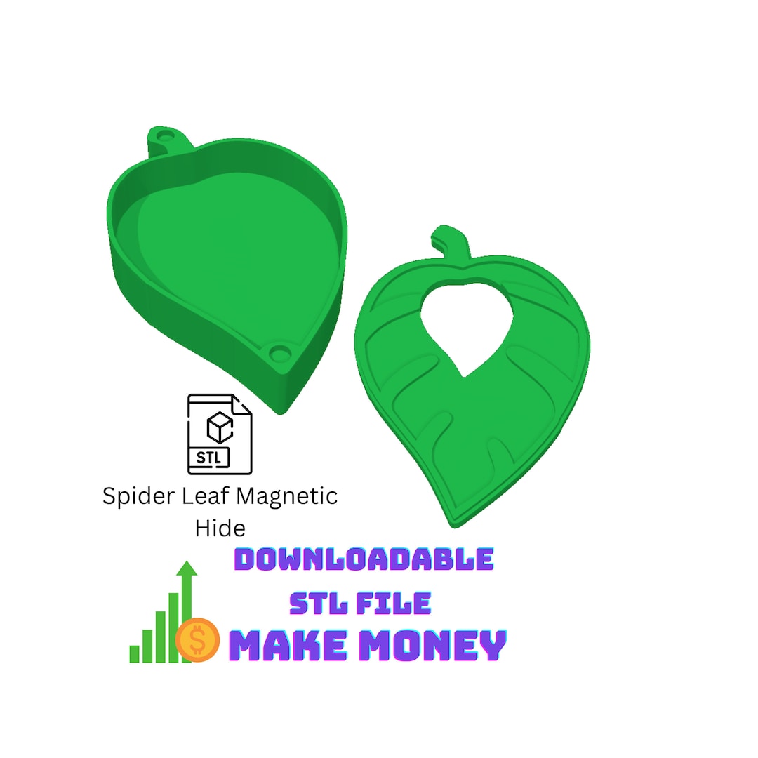 Spider Magnetic Leaf Hide STL File With Commercial License - Etsy