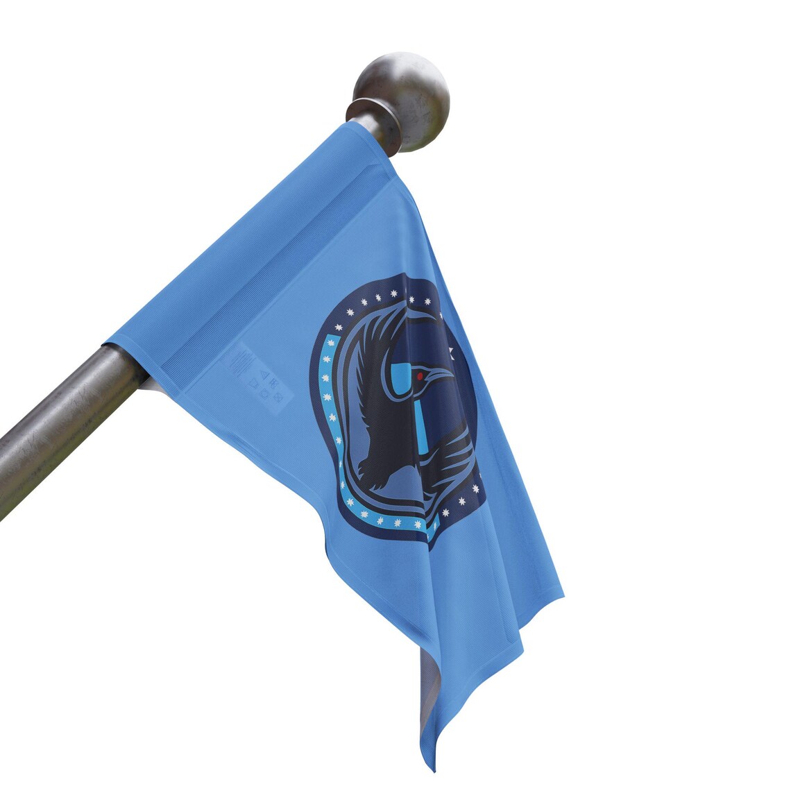 Rebel Loon Bird Emblem Flag | Blue Circular Star Crest - Etsy