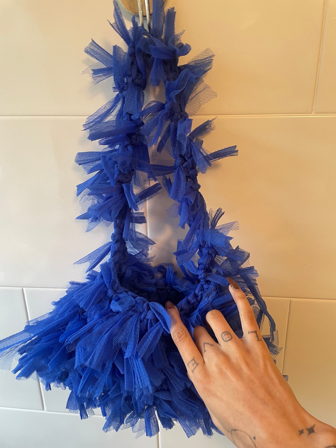 Handmade Recycled Tulle Faerie Crochet Bag , 100% Recycled Materials ...